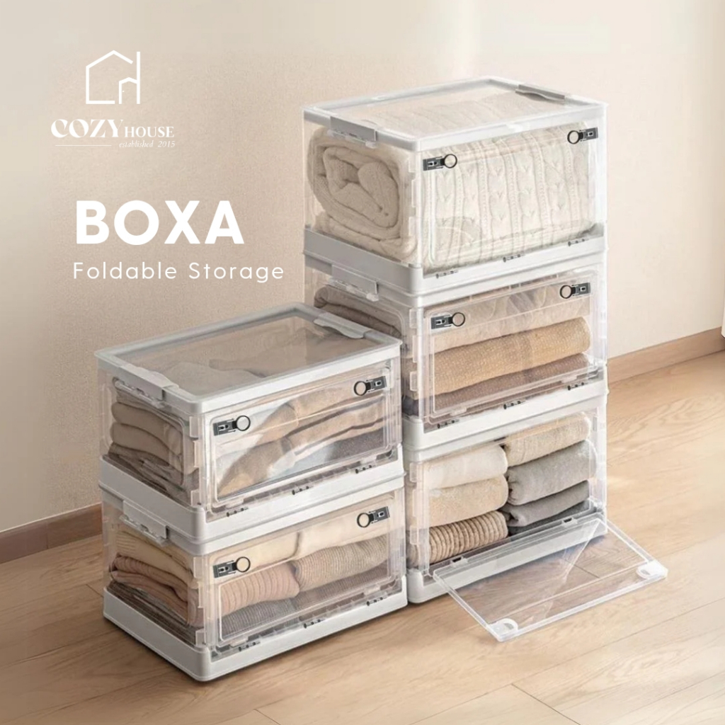 Jual COZYHOUSE BOXA Kotak Penyimpanan Transparan Box Lipat Kontainer ...