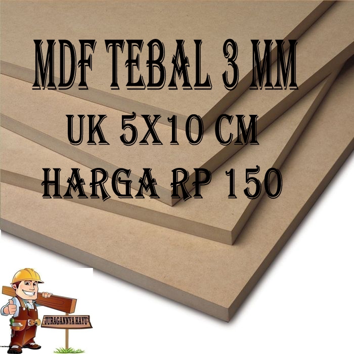 Jual Papan MDF 3mm ukuran 5x10cm | Shopee Indonesia
