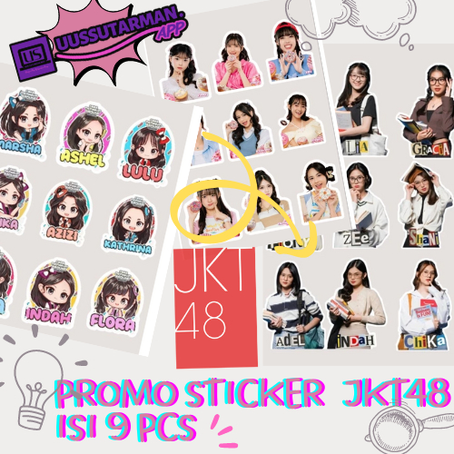 Jual Promo Stiker JKT 48 1 paket isi 9 pcs | Shopee Indonesia