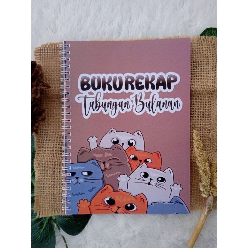 Jual BUKU REKAP TABUNGAN BULANAN KARTUN UK A5 JILID SPIRAL ISI 100 ...