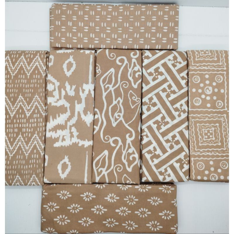 Jual kain batik garutan prima premium 1W warna Mocca/Cream | Shopee ...