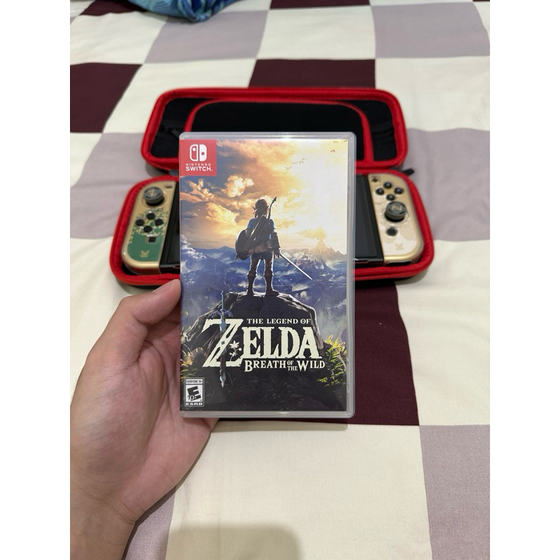 Jual Nintendo Switch Oled OFW Zelda Edition + Kaset Zelda Botw | Shopee ...
