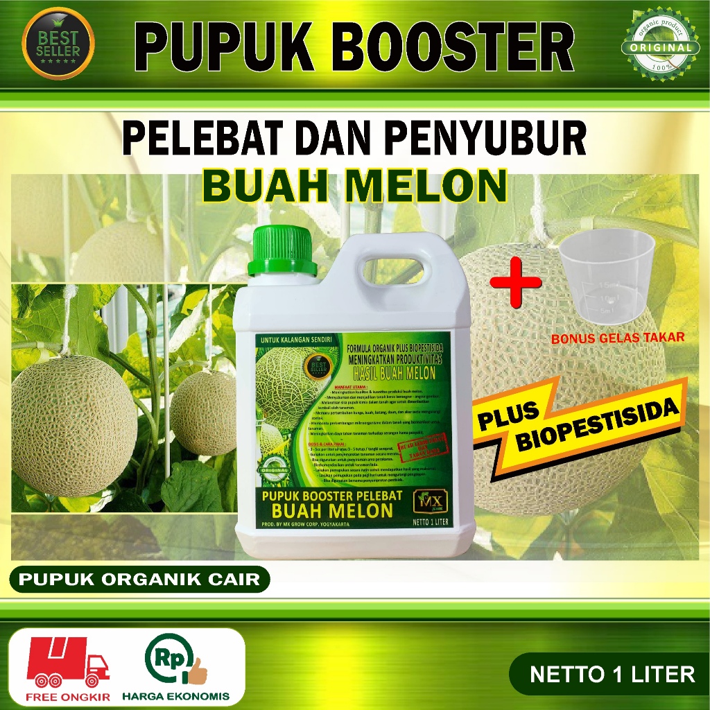 Jual Pupuk Organik Cair Pelebat Penyubur MELON / Booster BUAH MELON / Pupuk Rabuk MELON 1 Liter ...