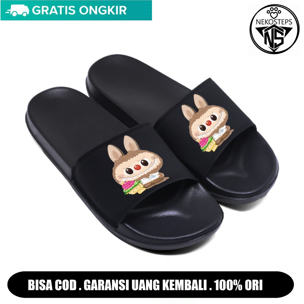 Jual Sandal Slide sendal Slip-on Motif labubu NEW 04 sendal Slop ...