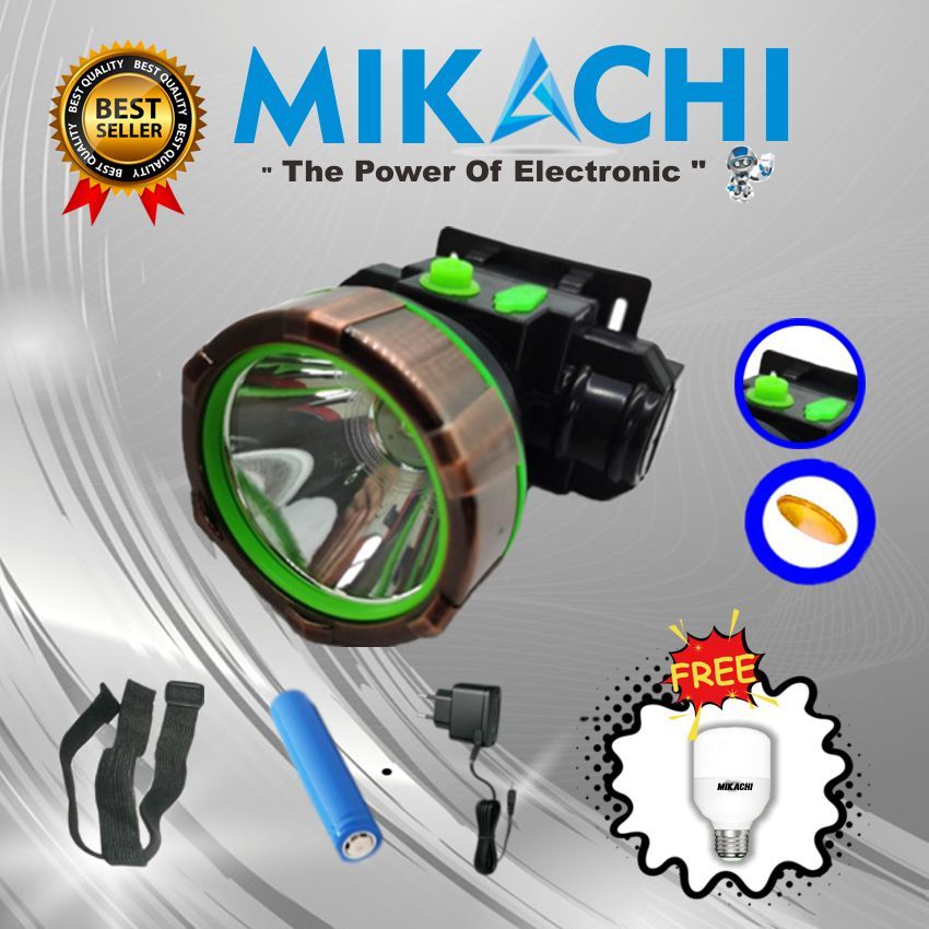 Jual [FREE LAMPU] SENTER KEPALA MIKACHI 30WATT HEADLAMP SUPER TERANG ...