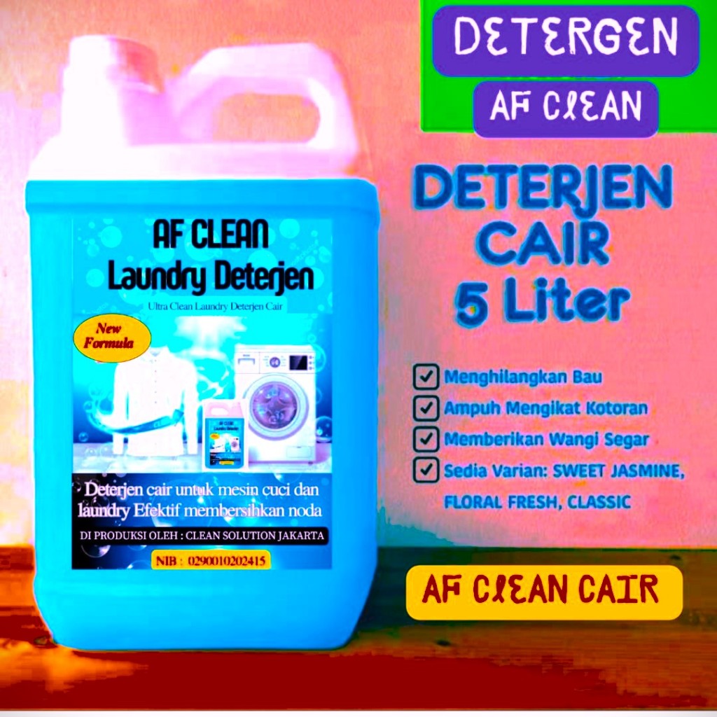 Jual Detergen Cair Laundry Wangi 5 Liter / Deterjen liquid Deterjen ...