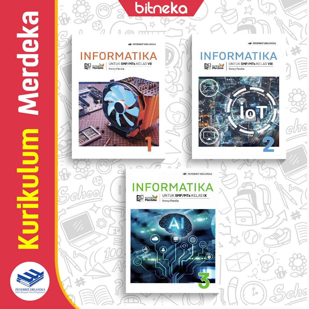 Jual Buku Teks Siswa Informatika untuk SMP/MTs Henry Pandia Kurikulum Merdeka Erlangga | Shopee ...
