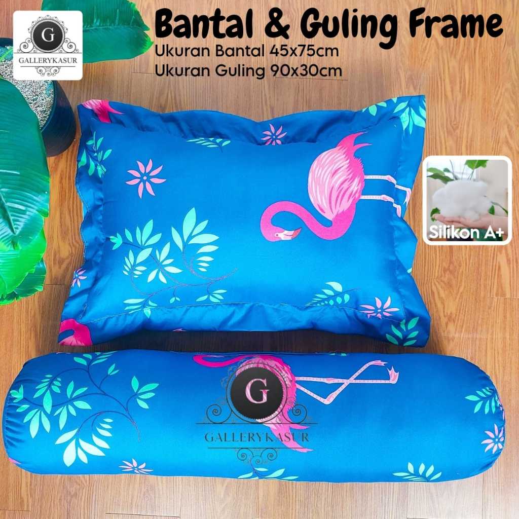 Jual GK Satu Set 1 Bantal dan 1 Guling Frame Jumbo Bantal Tidur Dewasa ...
