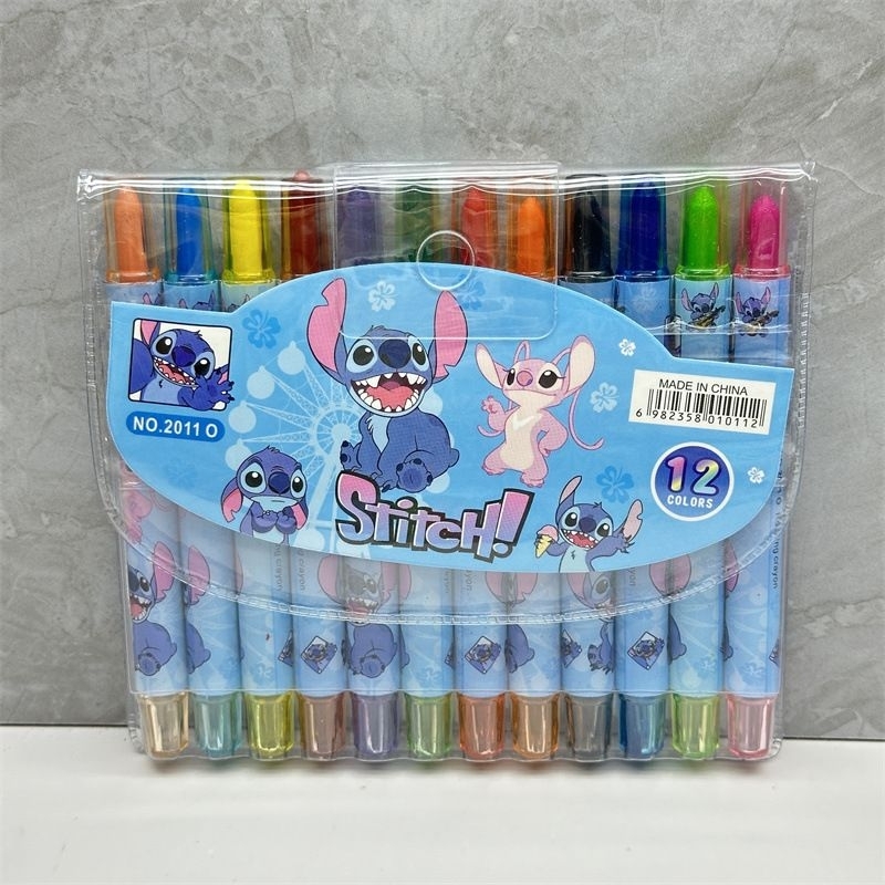 Jual Crayon Stitch 12 warna Lilostitch mewarnai | Shopee Indonesia