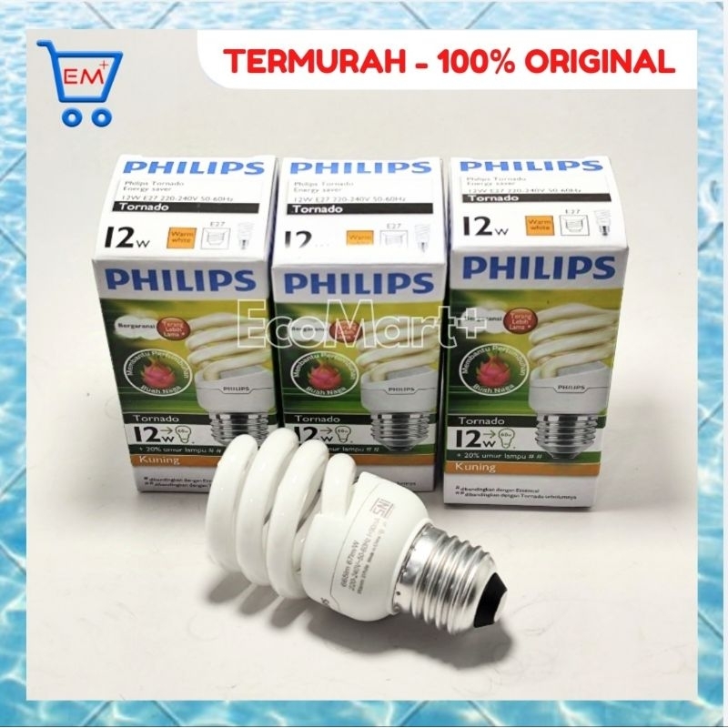 Jual Lampu Philips Tornado Ulir 12 watt Cahaya Kuning (Warm White) Lampu Buah Naga | Shopee ...