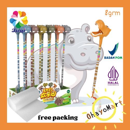 Jual JUQI Big Mouth Hippo Candy / Maninan anak kuda nil isi permen ...