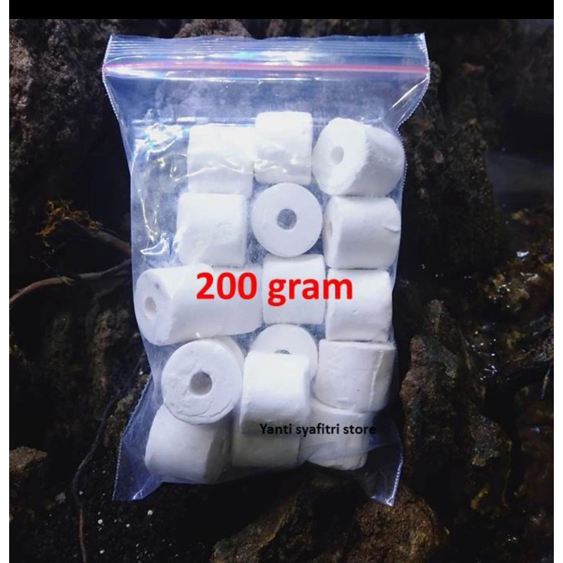 Jual 200 gram Bio ring keramik media filter aquarium | Shopee Indonesia