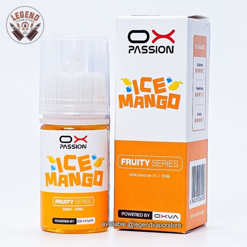 Jual SALT NIC - LIQUID OX PASSION Ice Mango 30ML 30MG AUTHENTIC By OXVA ...