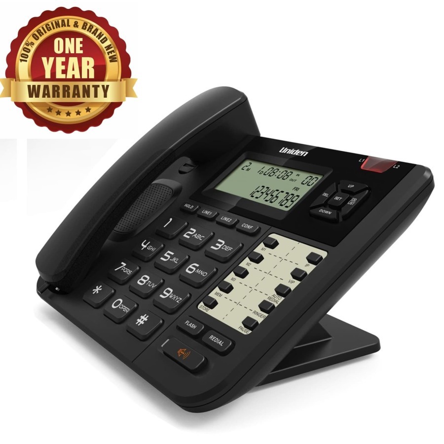 Jual Uniden Dual Line Telepon AT8502 / Telepon 2 Line | Shopee Indonesia
