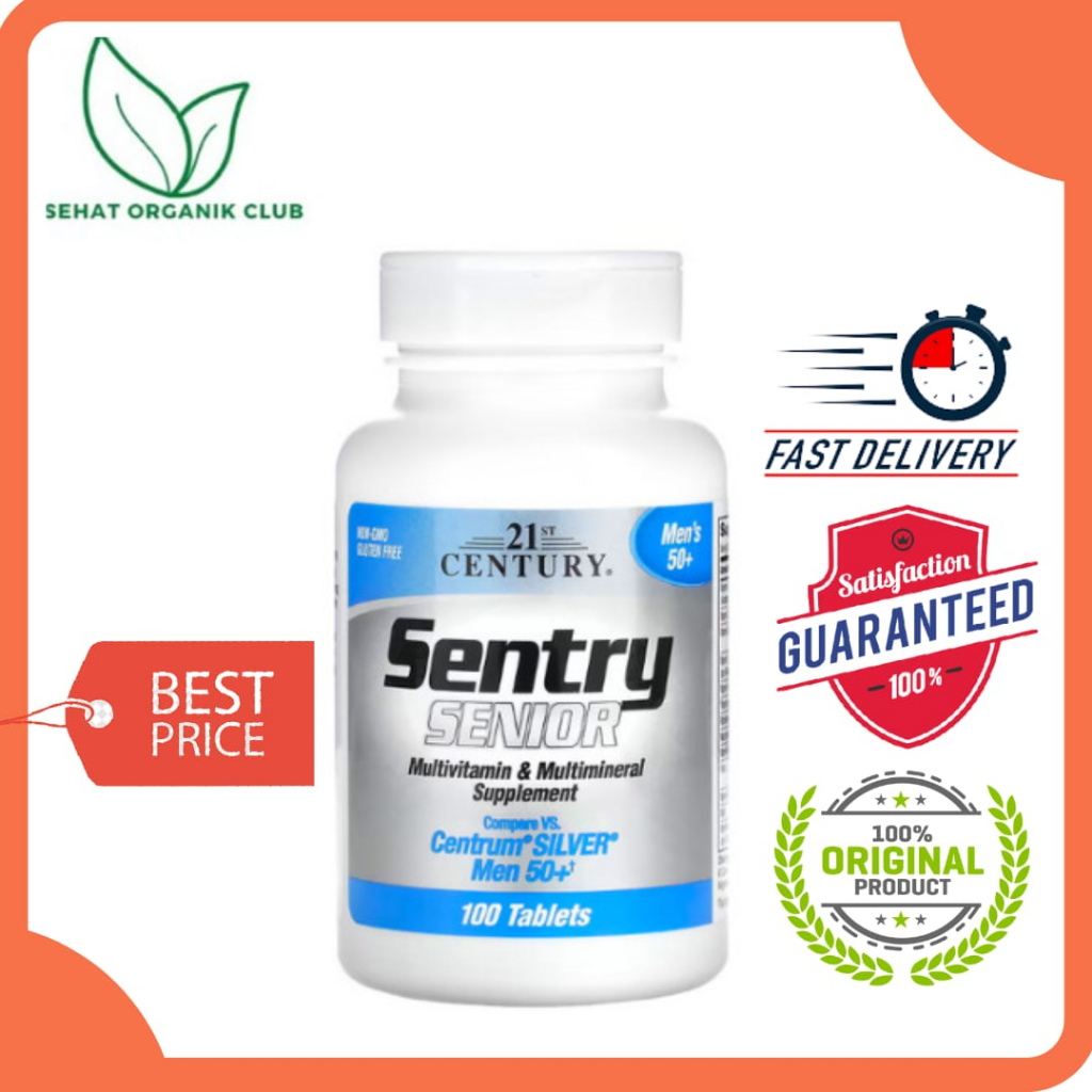 Jual 21st Century Sentry Senior Multivitamin & Multimineral Supplement ...