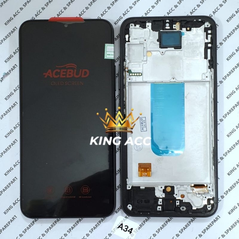 Jual LCD TOUCHSCREEN + FRAME SAMSUNG GALAXY A34 5G A346 A346E BLACK OLED | Shopee Indonesia