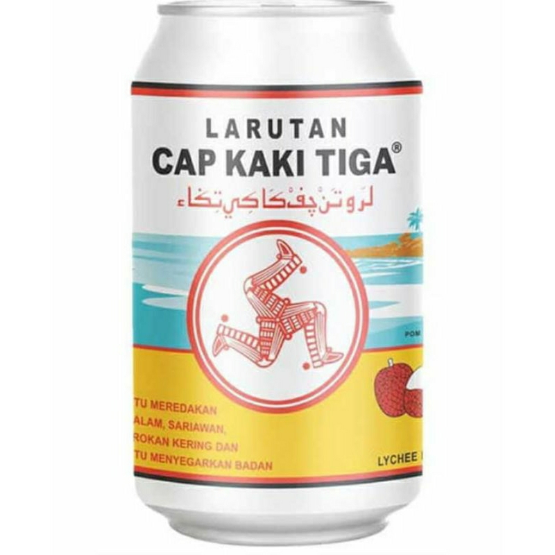 Jual Cap Kaki 3 larutan penyegar rasa leci 320ml | Shopee Indonesia