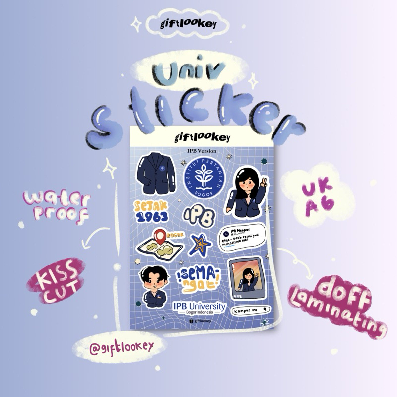 Jual [IPB] Sticker Universitas/Sticker Lucu/Sticker Aesthetic/Sticker ...