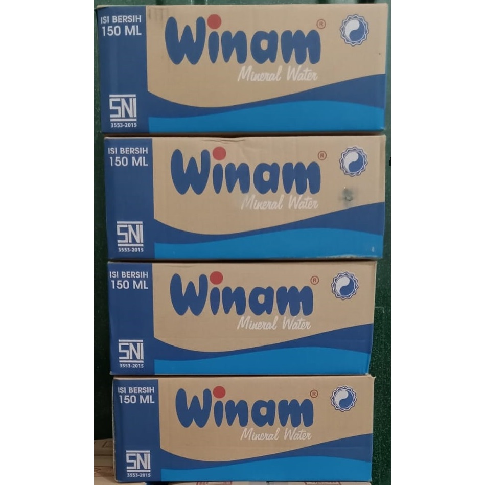 Jual WINAM AIR MINERAL GELAS 150ML -- 1 DUS ISI 40 | Shopee Indonesia