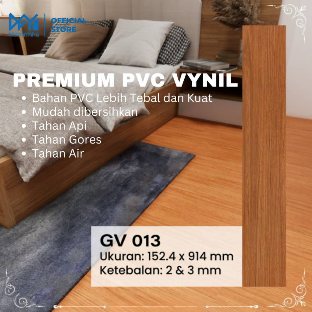 Jual Golden 2mm Lantai Wood Vynil PVC Premium 27PCS 1 BOX / Tebal Vinyl ...