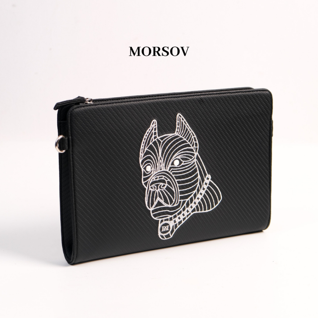 Jual MORSOV Carbon Leather Clutch | Tas Genggam Pria | Tas Tangan Pria ...