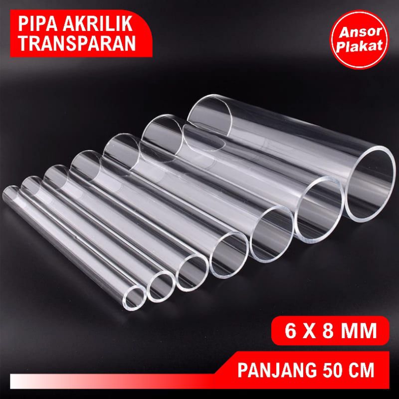 Jual PIPA AKRILIK TRANSPARAN 6×8MM | Shopee Indonesia