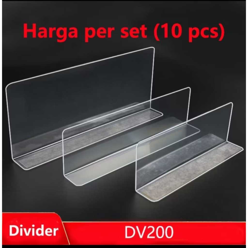 Jual Mika (PVC) Divider DV200 (1 set =10 pcs) Panjang 200mm Alat ...
