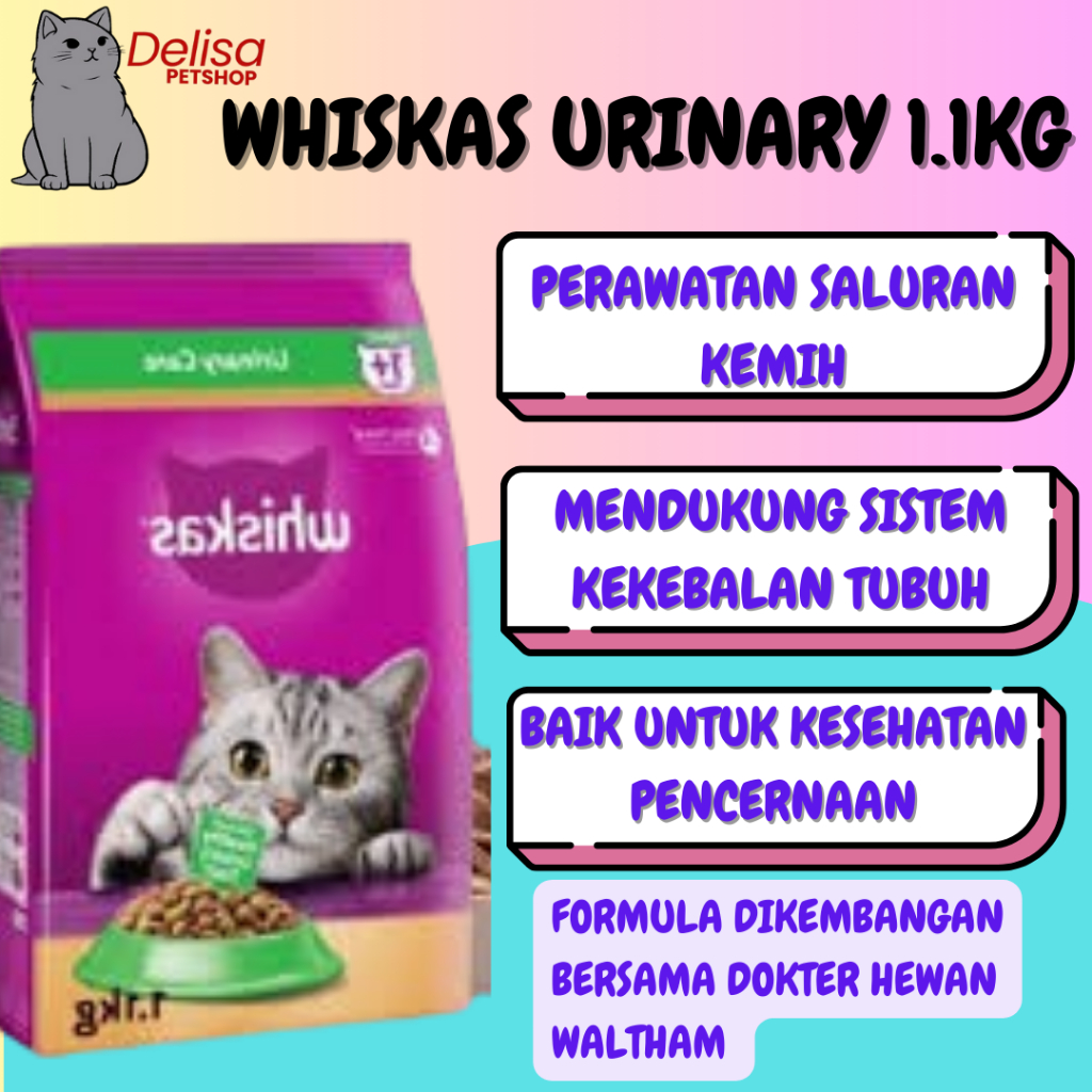 Jual WHISKAS URINARY CARE DRY CATFOOD - 1,1 KG FRESHPACK | Shopee Indonesia