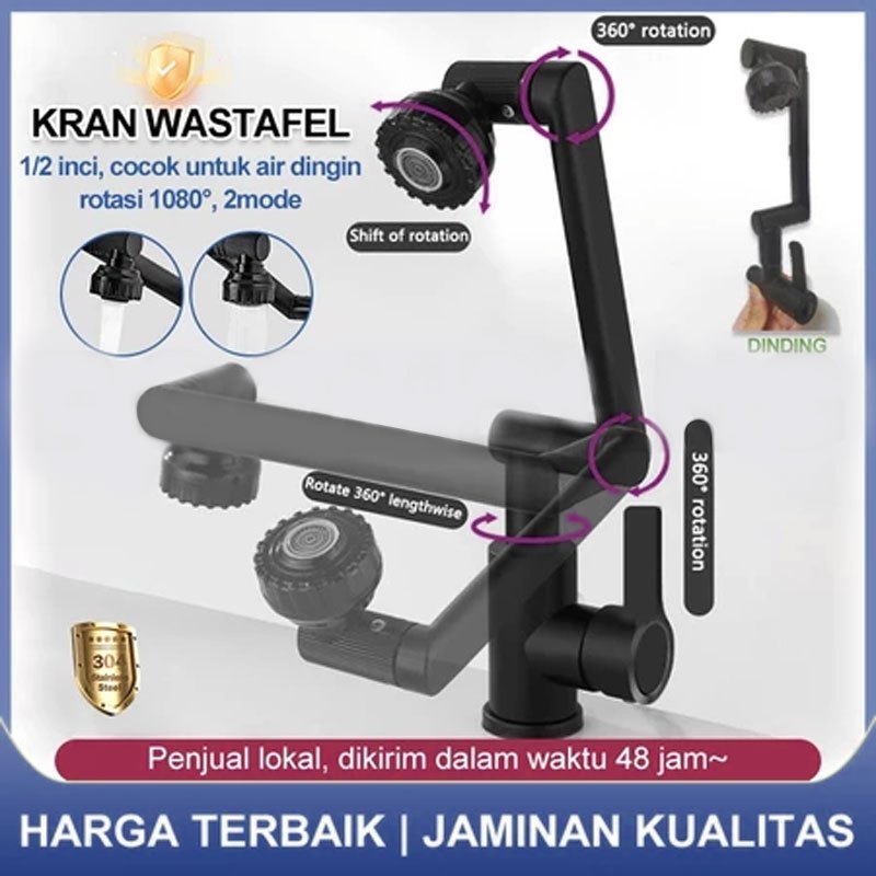 Jual 360°Derajat Kran Putar Keran Air Panas & Dingin Keran 2 Jenis Mode ...