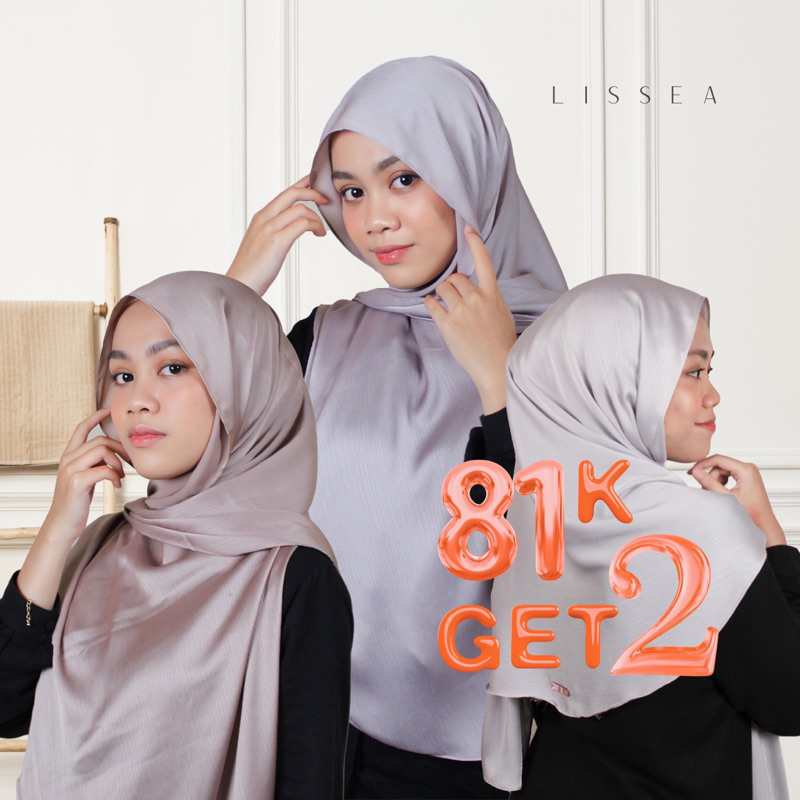 Jual LISSEA - Pashmina Silk Cradenza Premium (Basic I Oval) | Shopee Indonesia