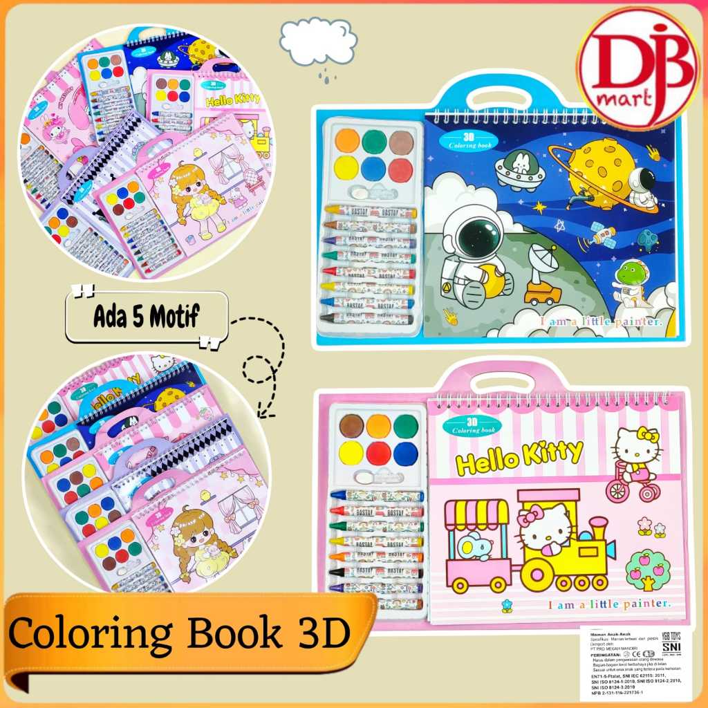 Jual DJB - Set 3D Coloring Book | Buku Melukis Melatih Kemampuan ...