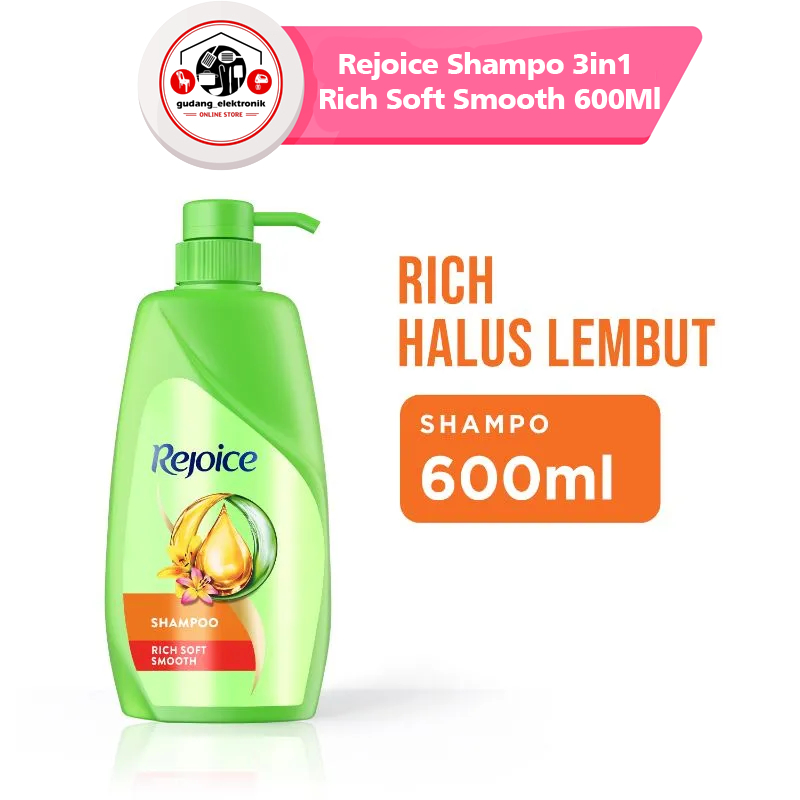 Jual Rejoice Shampo 3in1 Rich Soft Smooth 600Ml | Shopee Indonesia