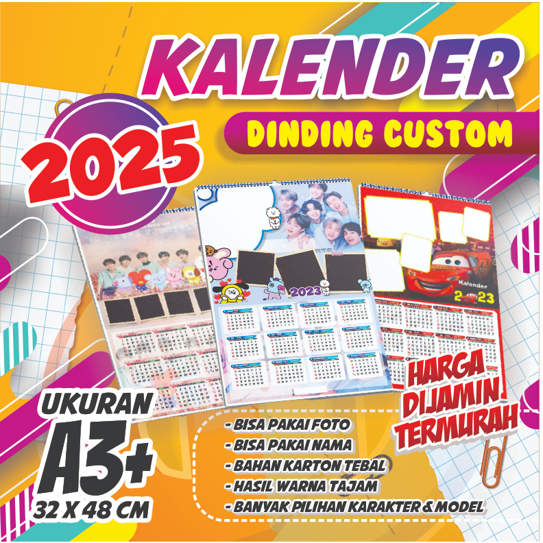 Jual KALENDER KARAKTER SIMPEL TAHUN 2026 | Shopee Indonesia