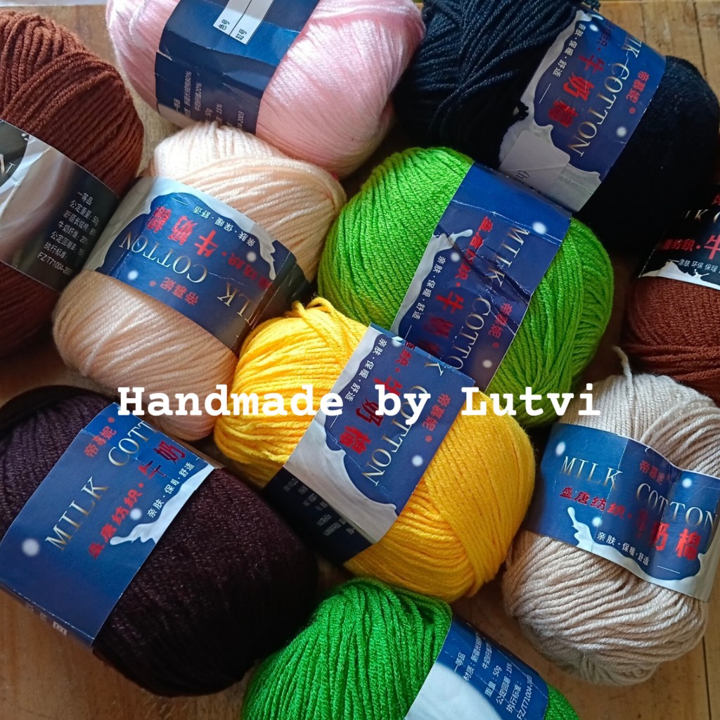 Jual 1 gulung benang milk cotton 3 ply | benang katun susu ply kecil ...