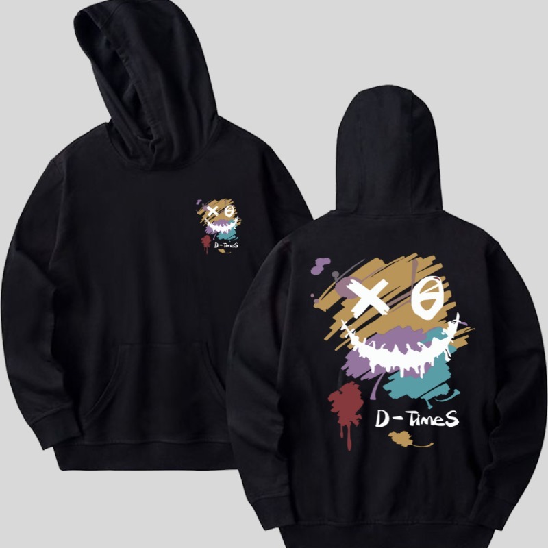 Jual Jaket Sweater Hoodie Rainbow XO Smile D-Times Black Edition ...