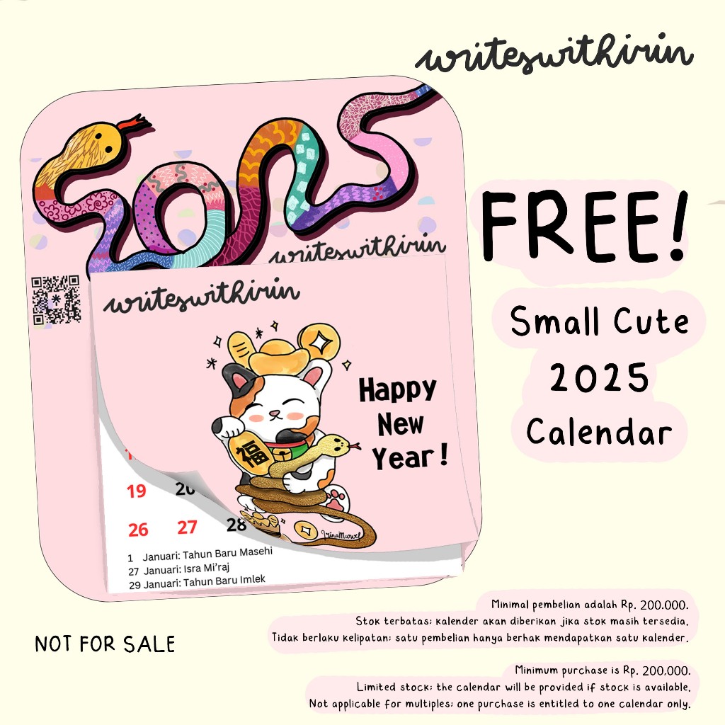 Jual Mini Calendar 2025/ Kalender Mini 2025 (writeswithirin) | Shopee ...