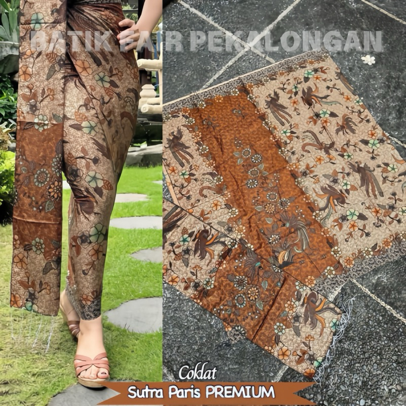 Jual Kamen Sutra Paris Motif ATBM + Slendang kamen sutra paris set ...