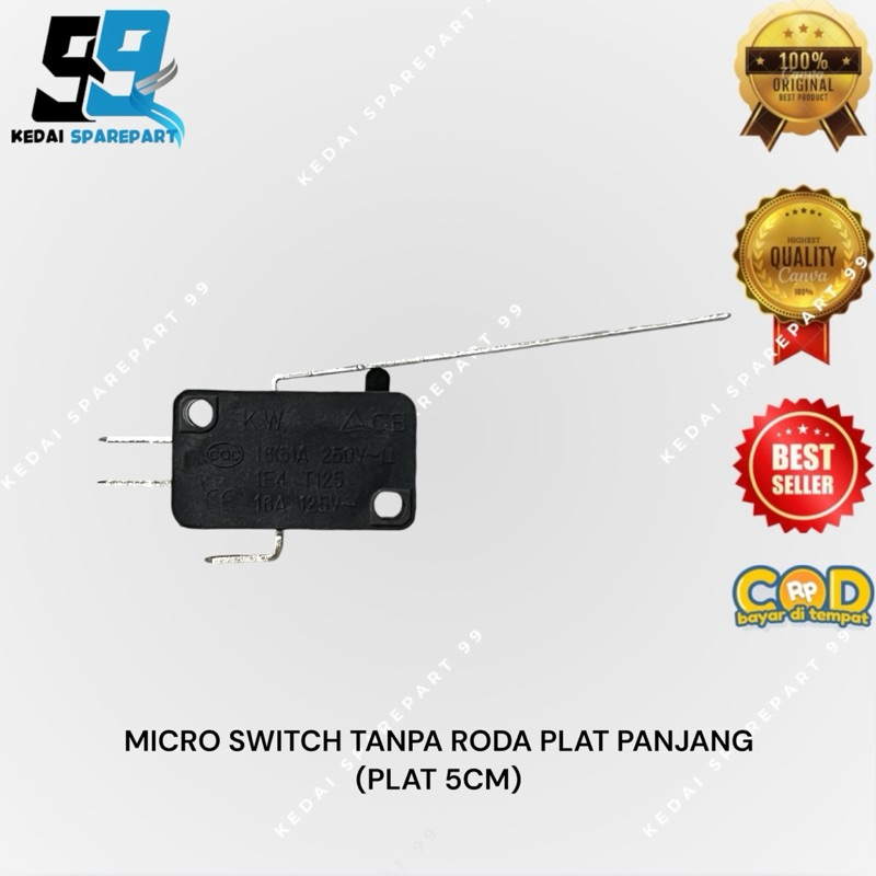 Jual MICRO LIMIT SWITCH 3PIN TANPA RODA PLAT PANJANG 5CM | Shopee Indonesia