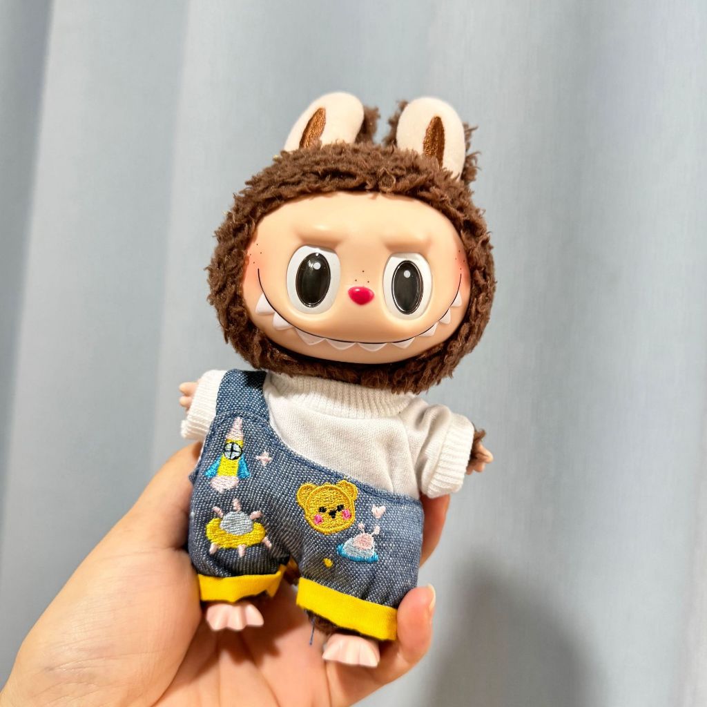 Jual DSI Baju LABUBU 17cm V1 Dan V2 " Warna Blue White " Jeans Lucu Set ...