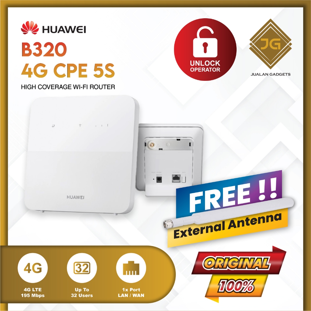 Jual (Unlock) Original Router Huawei B320 WiFi 4G LTE CPE Garansi Resmi ...