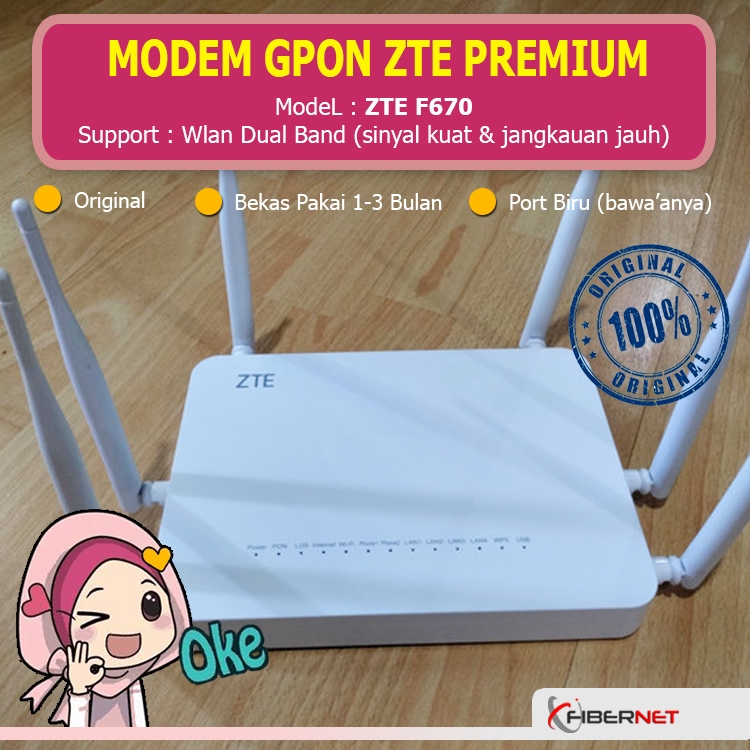 Jual Modem/Router ZTE F670 Premium, Dual Band, Jangkauan Luas | Shopee ...