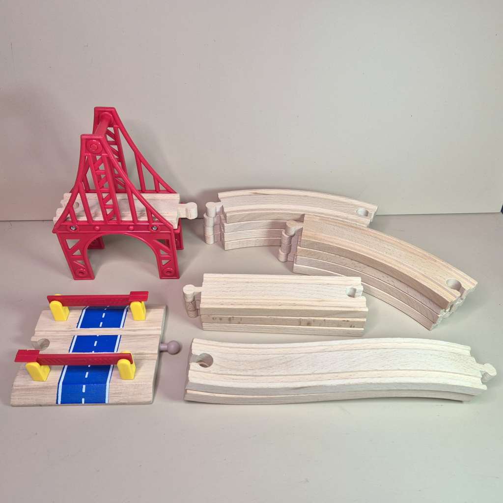 Jual Basic track kereta rel kayu jembatan dan perlintasan isi 15 bagian ...