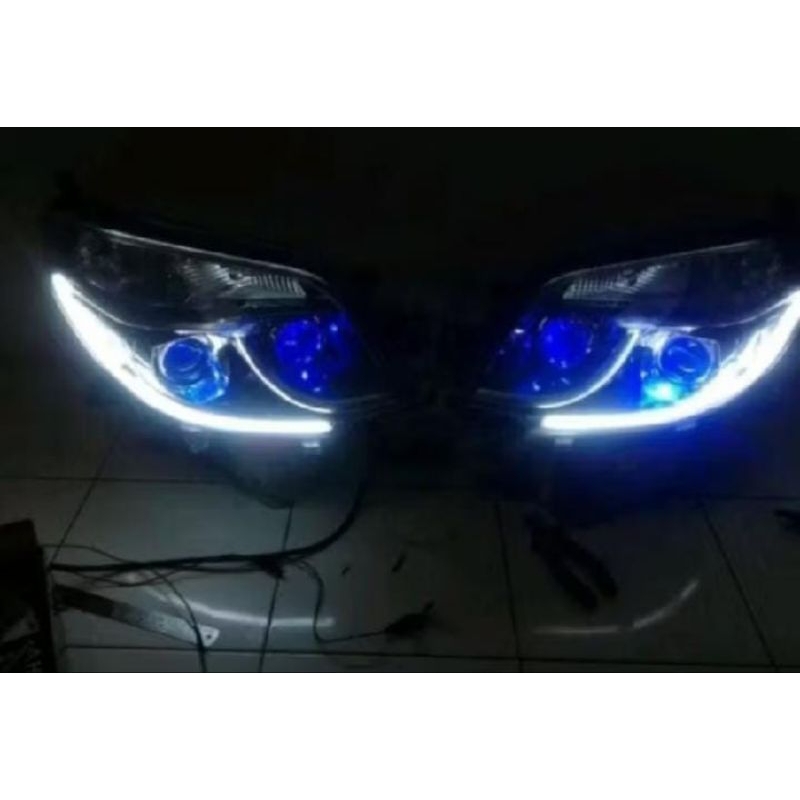Jual Paketan Headlamp Rush Terios lama dobel PROJI Biled AES dan Alis ...