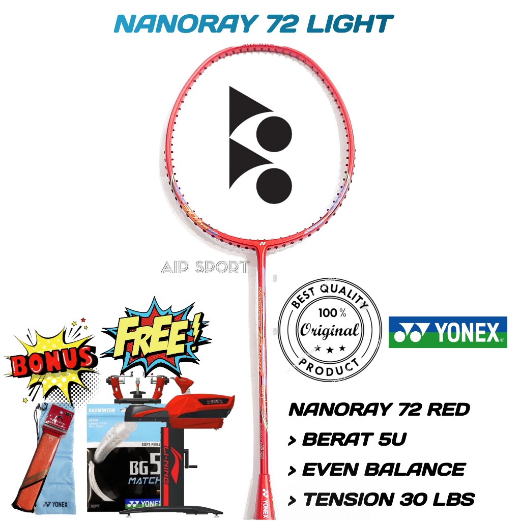 Jual YONEX Raket Badminton Nanoray 72 Light Original Rudi Hartono Series | Shopee Indonesia