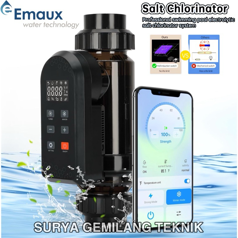 Jual EMAUX SALT CHLORINATOR SMART 20 GRAM SALT CHLORINATOR 20GRAM SALT CHLORIN GENERATOR SALT ...
