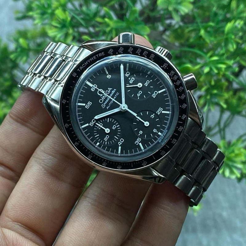 Jual Omega Speedmaster Reduced Black Dial Automatic 39mm | Shopee Indonesia