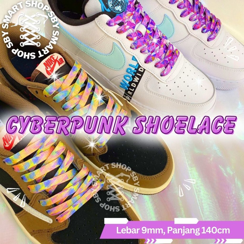 Jual (CG) Cyberpunk Shoelace Tali Sepatu Motif Mix Colorful Shoelace ...