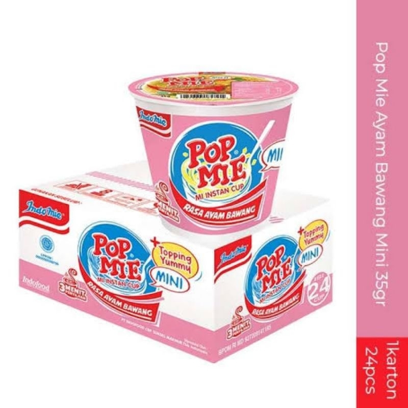 Jual Pop Mie Mini Rasa Ayam Bawang 1 Dus 24 pcs 40gram | Shopee Indonesia