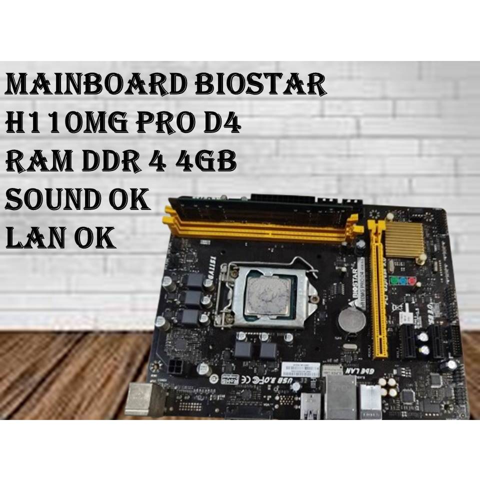 Jual MAINBOARD BIOSTAR H110G PRO D4 | Shopee Indonesia