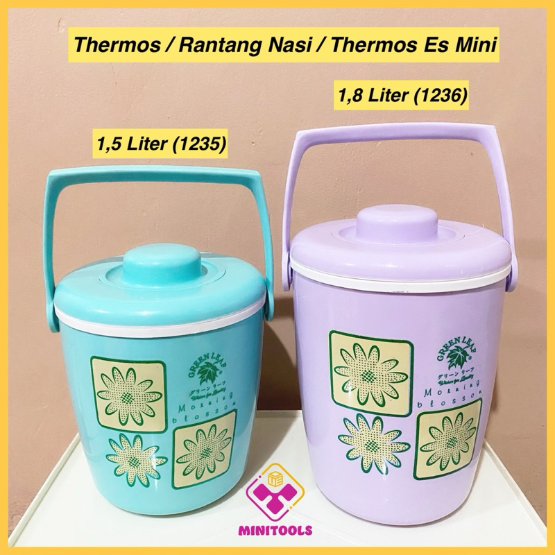 Jual THERMOS BATU ES MINI / THERMOS/RANTANG NASI MINI BUAT JALAN GREEN ...